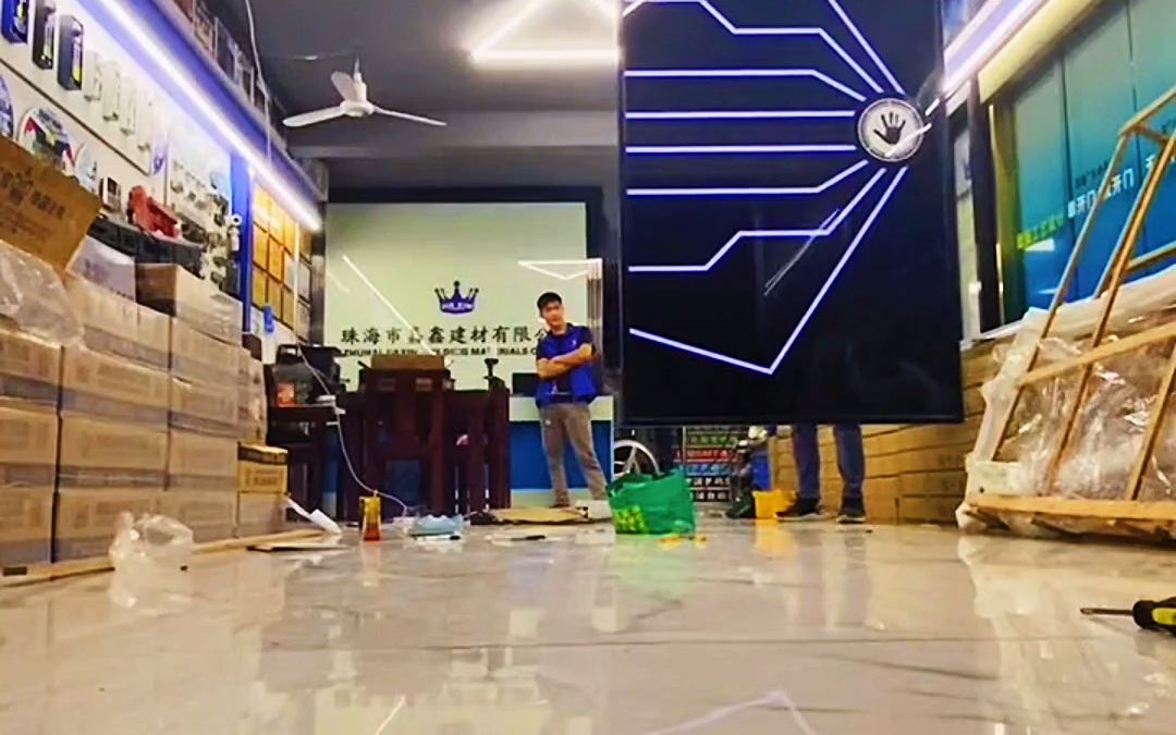 网红电动感应门 智能掌纹系统自动门设计