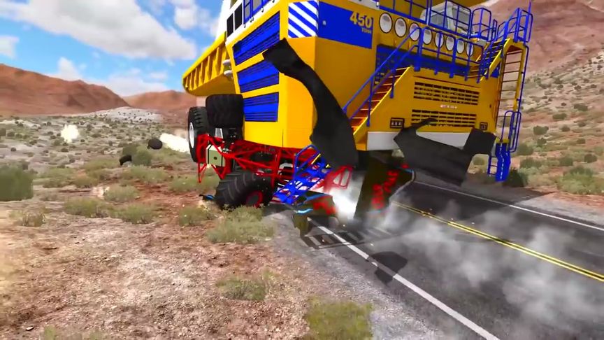 车祸模拟器:如果将巨型工程车开上路