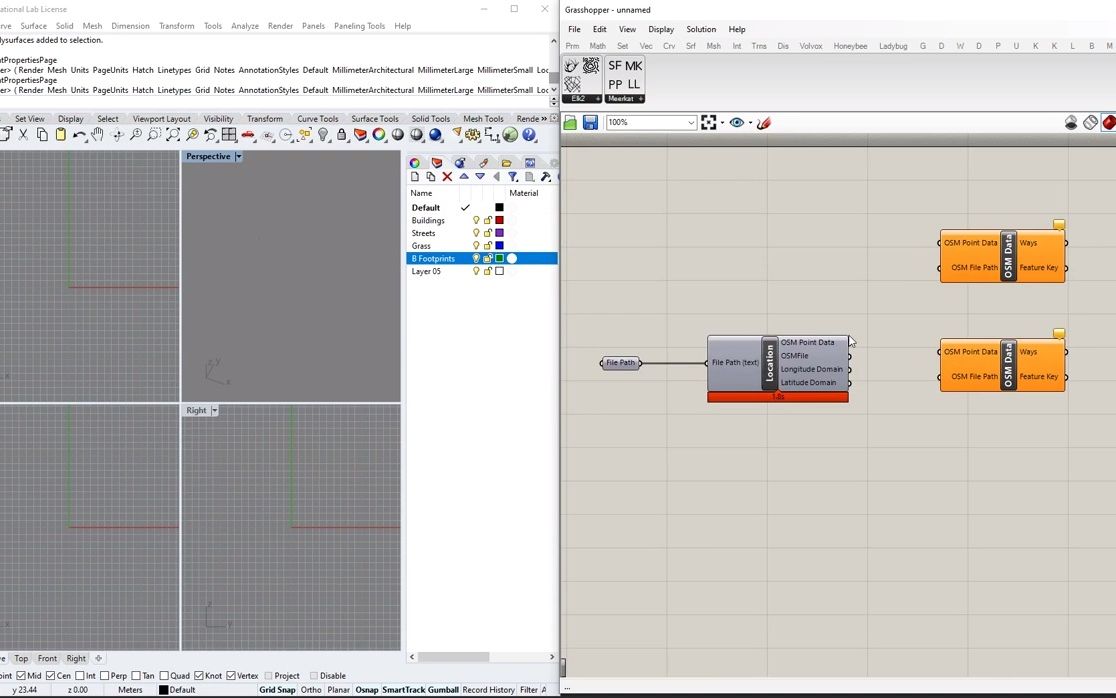 Grasshopper - 使用 Elk 和 Open Street Map 进行城市建模