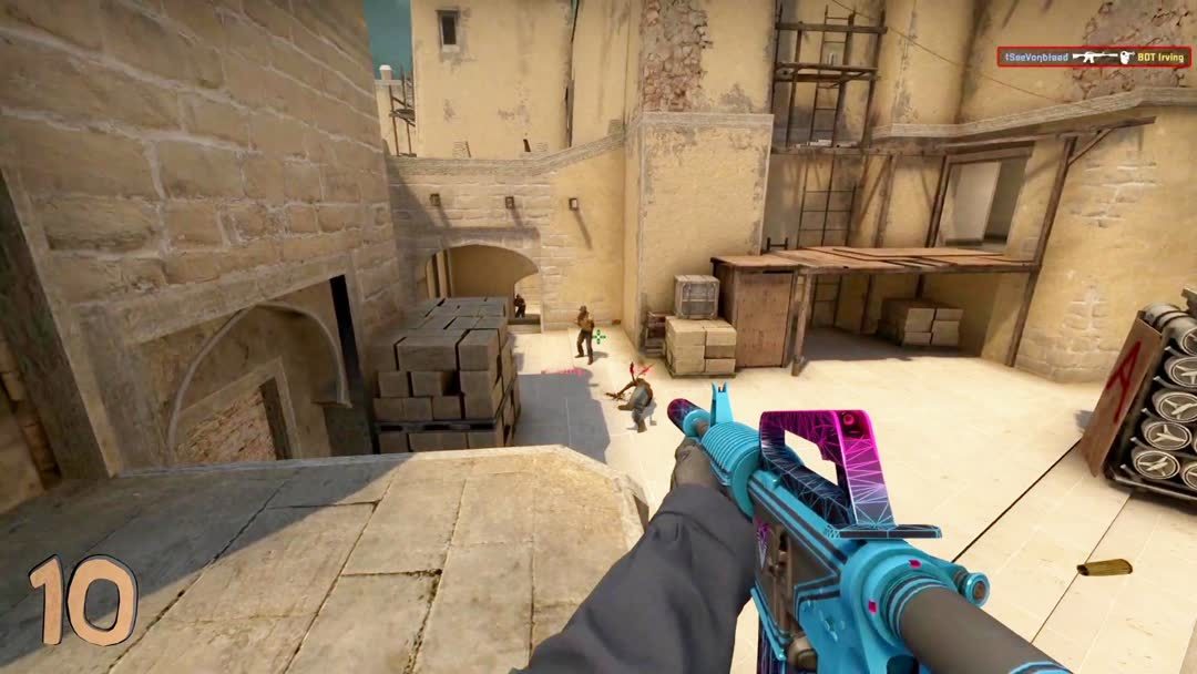CSGO教学 Mirage荒漠迷城上11个实用单人闪光,附实战视角