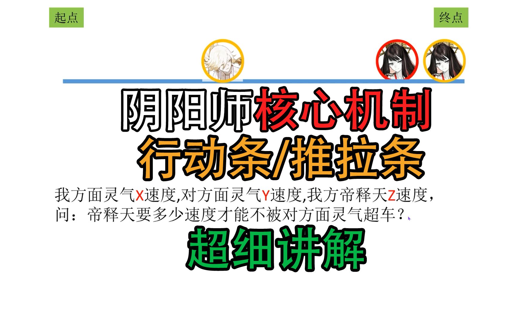 【阴阳师】我在阴阳师里学物理追及问题?行动条概念以及推拉条讲解