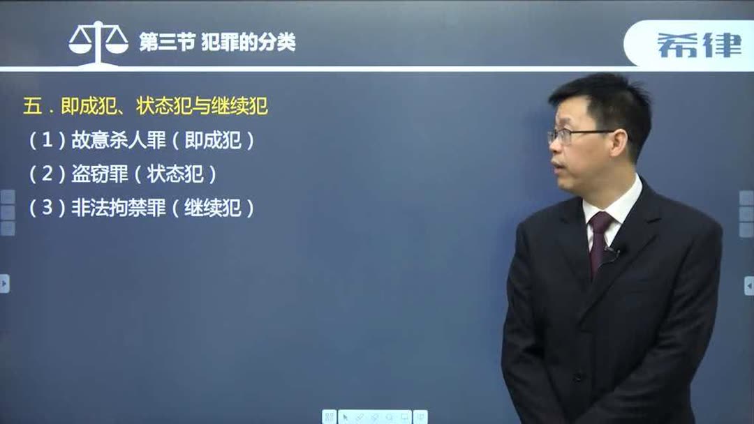 【希律法考】即成犯、状态犯与继续犯
