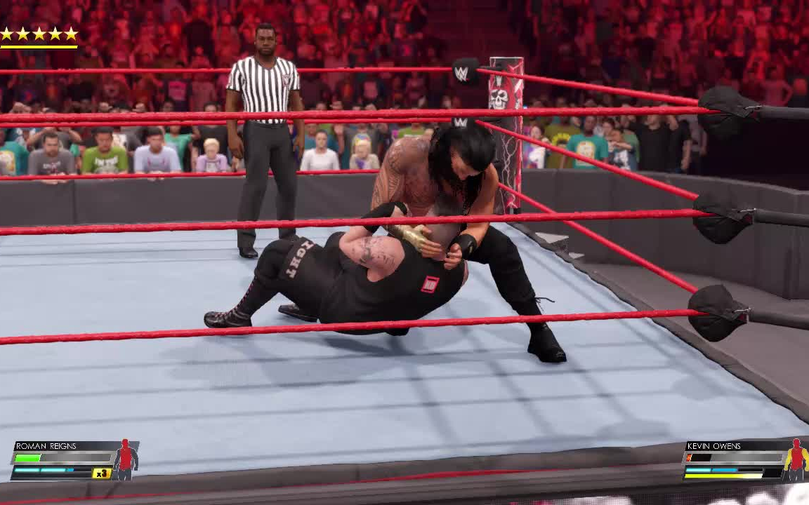 WWE 2K22 模拟皇家大战 罗曼 vs ko胖 互有胜负