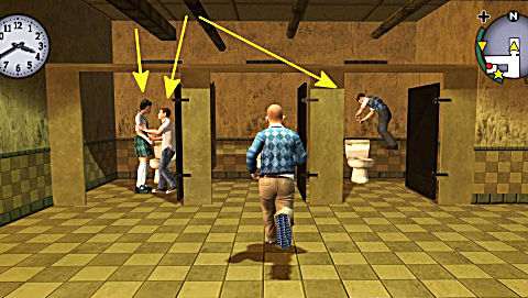 校园模拟器: 男厕所竟然出现一个妹子, 她这是要做什么?