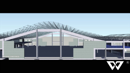 BIM技术用于网架与混凝土梁碰撞东吴网架