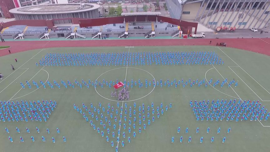 ...集体舞,就是重大活动的开幕式都不一定能见到,太震撼了,小学生表演的