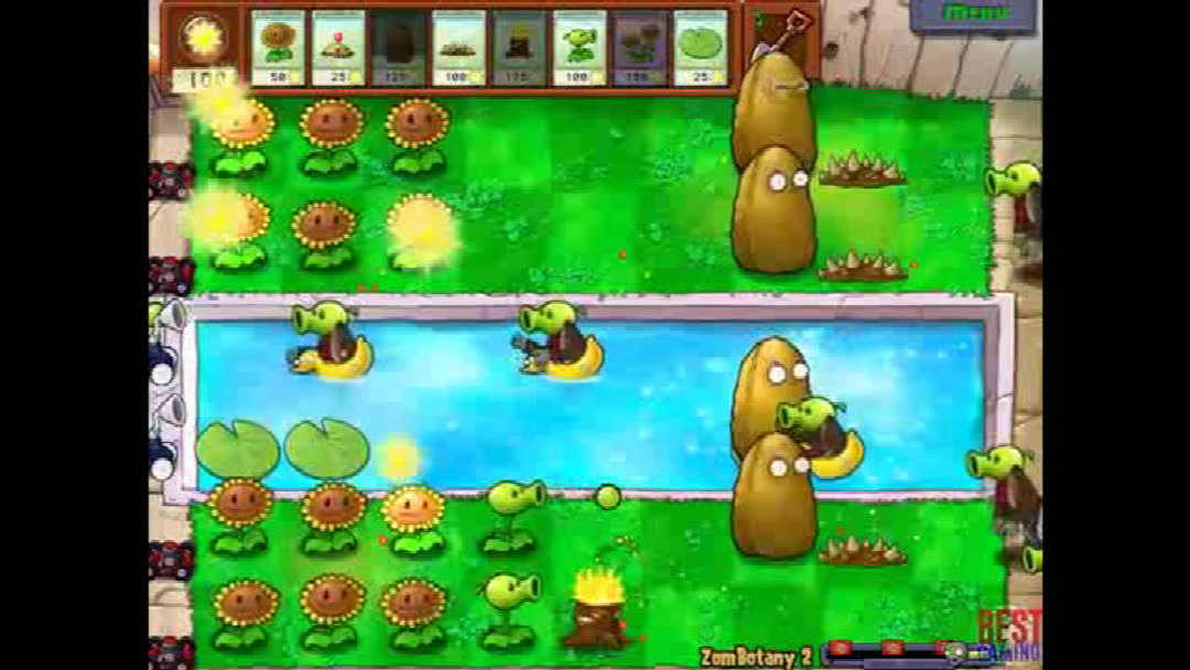 虎妞游戏 植物大战僵尸 地刺给僵尸挠痒痒-