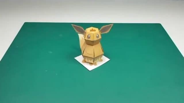 会动的折纸,压扁的折纸宠物小精灵丢到桌面上,还会自己站起来