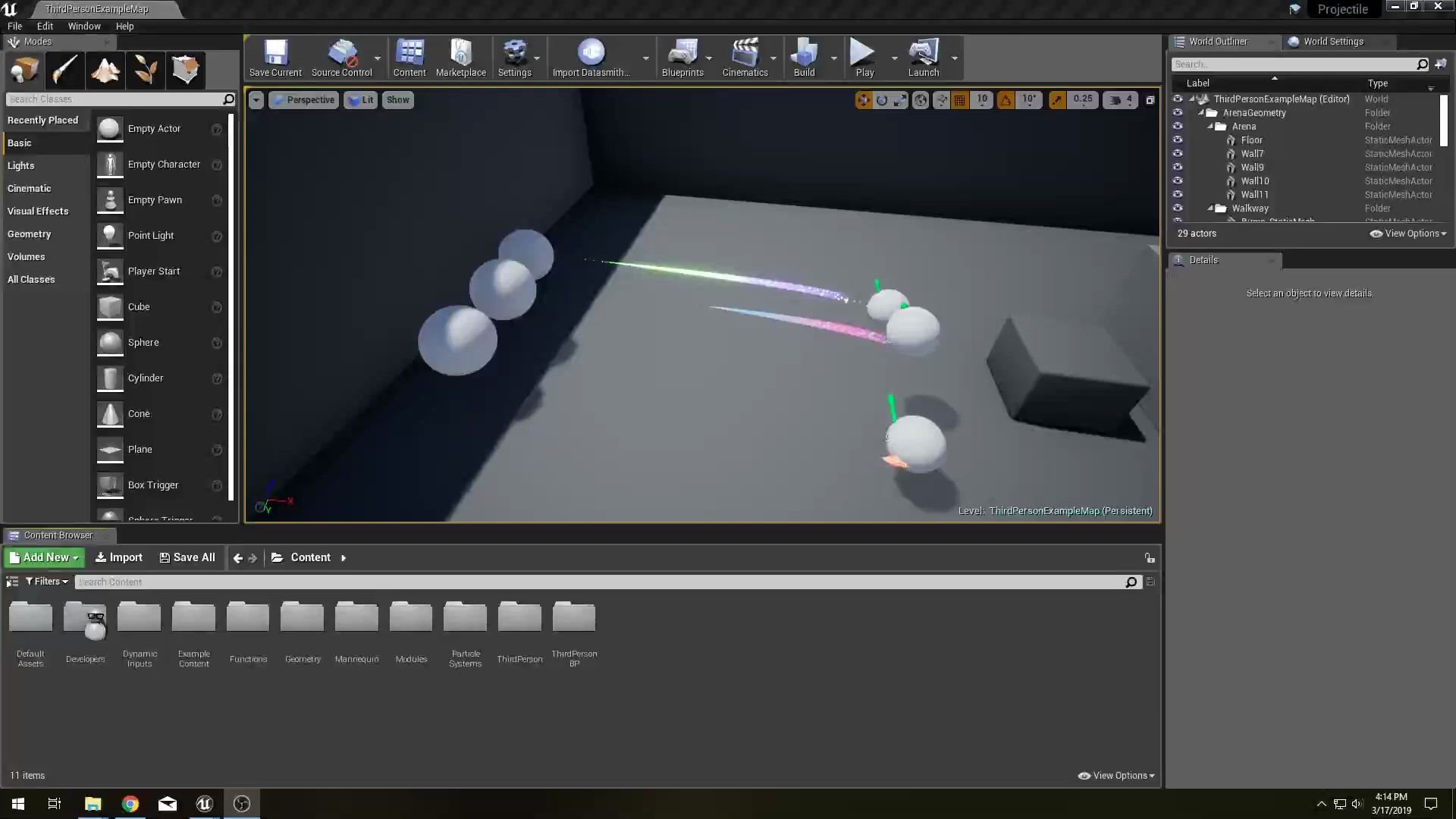 【 UE4 】ue4简单实用的魔法攻击 #particle入门级教程