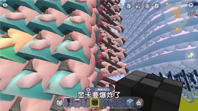 迷你世界:复制方块复制昊天锤,这效果,做口水喵的显卡...