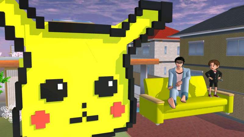 樱花校园模拟器:爸爸给儿子做巨大皮卡丘,狗蛋却满地打滚!