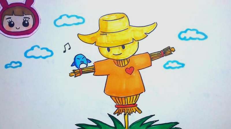 可乐姐姐学画画-稻草人