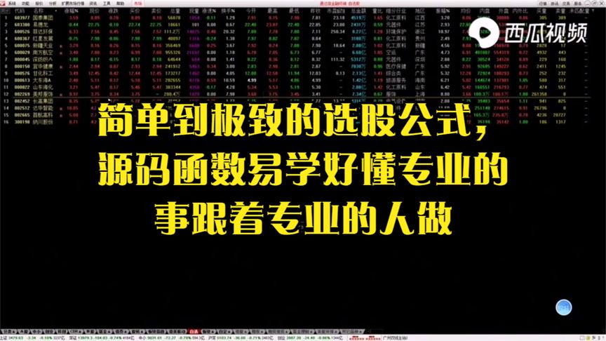 简单到极致的选股公式,源码函数易学好懂专业的事跟着专业的人做