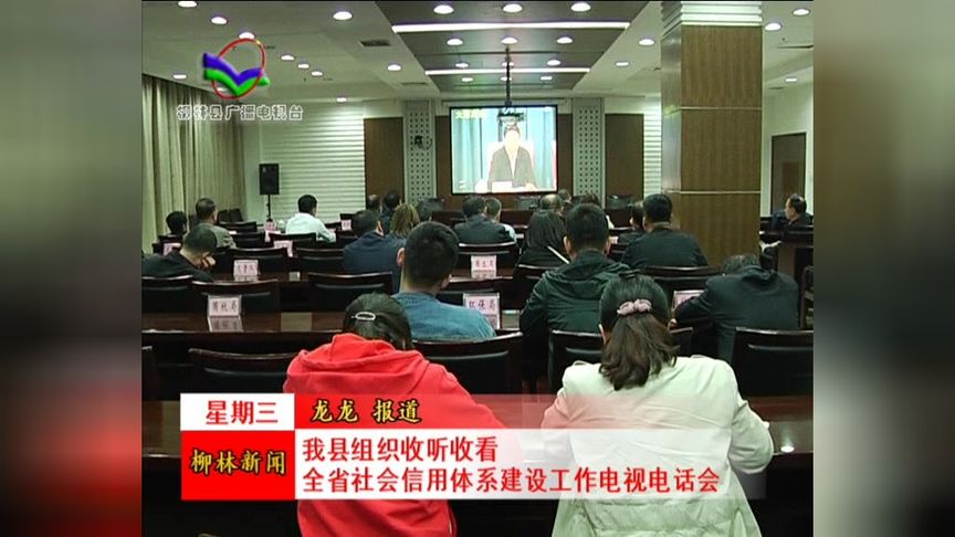 我县组织收听收看全省社会信用体系建设工作电视电话会