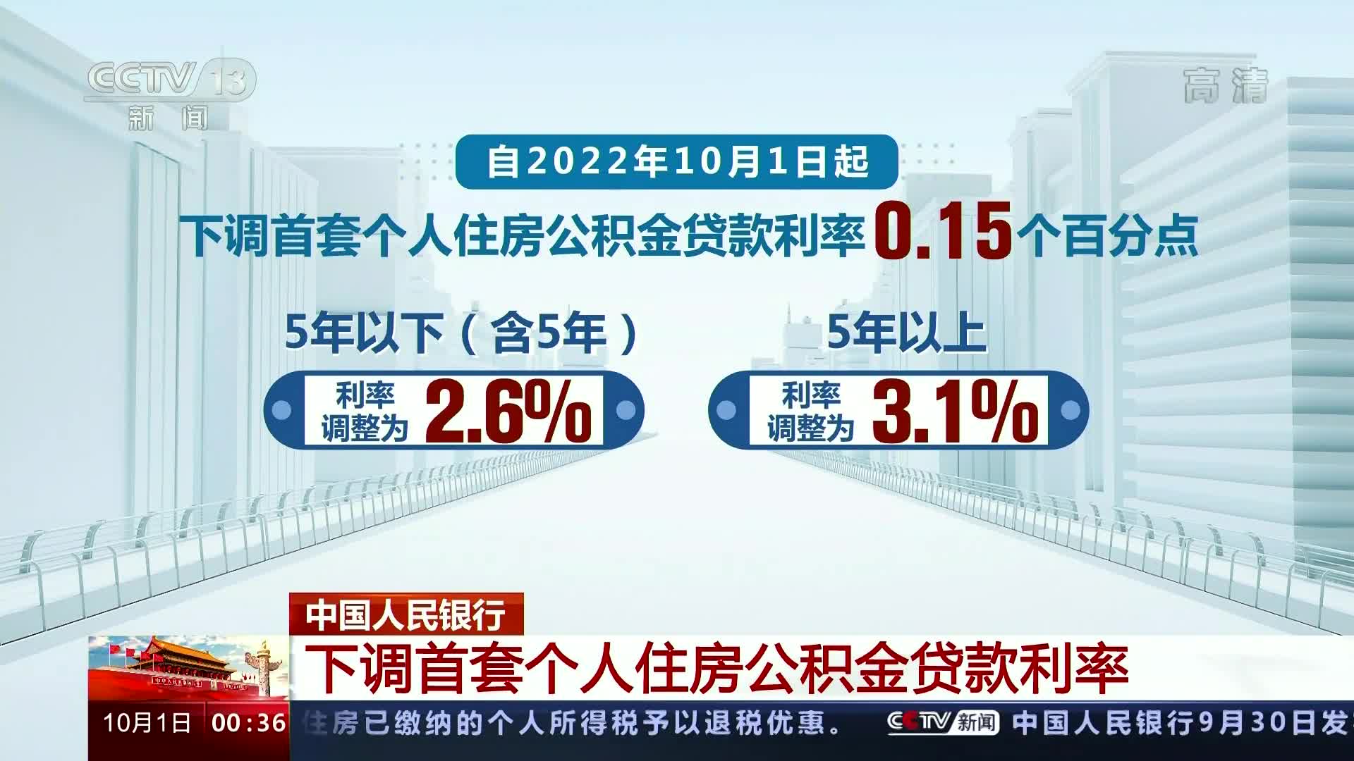中国人民银行 下调首套个人住房公积金贷款利率