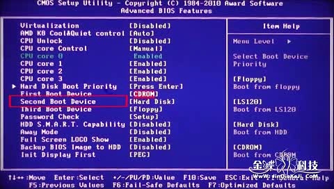 Award类主板 BIOS设置启动顺序的方法