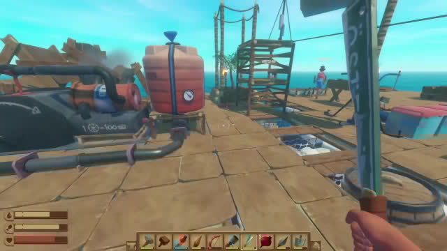 我的世界小白解说木筏求生20终于要在船上眷养动物了