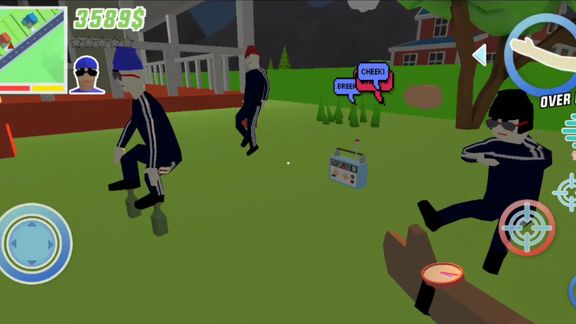 沙盒趣味模拟器 三位大爷练习功夫,酒瓶上扎马步稳如泰山