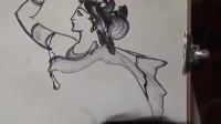 一根绳子画成画