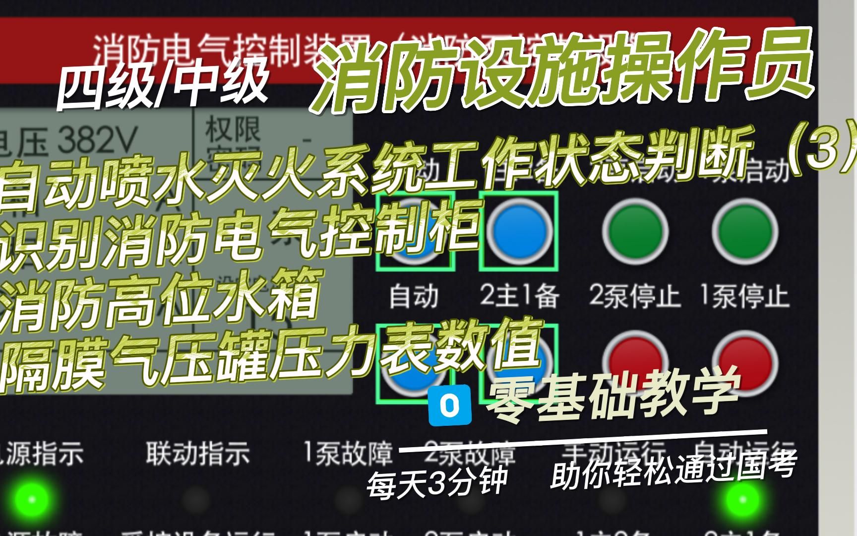 四级/中级 消防设施操作员 国考要点鉴定点四:自动喷水灭火系统工作...