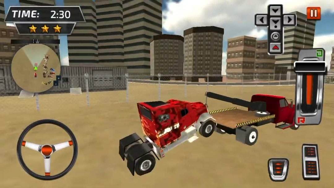 驾驶模拟器:拖车运送报废大卡车到垃圾场