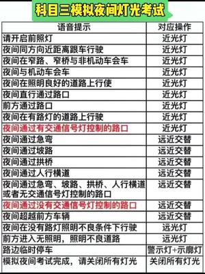 科目三模拟夜间灯光考试 !#考驾照 #学车 #驾校学车 #逢考必过 #科目三