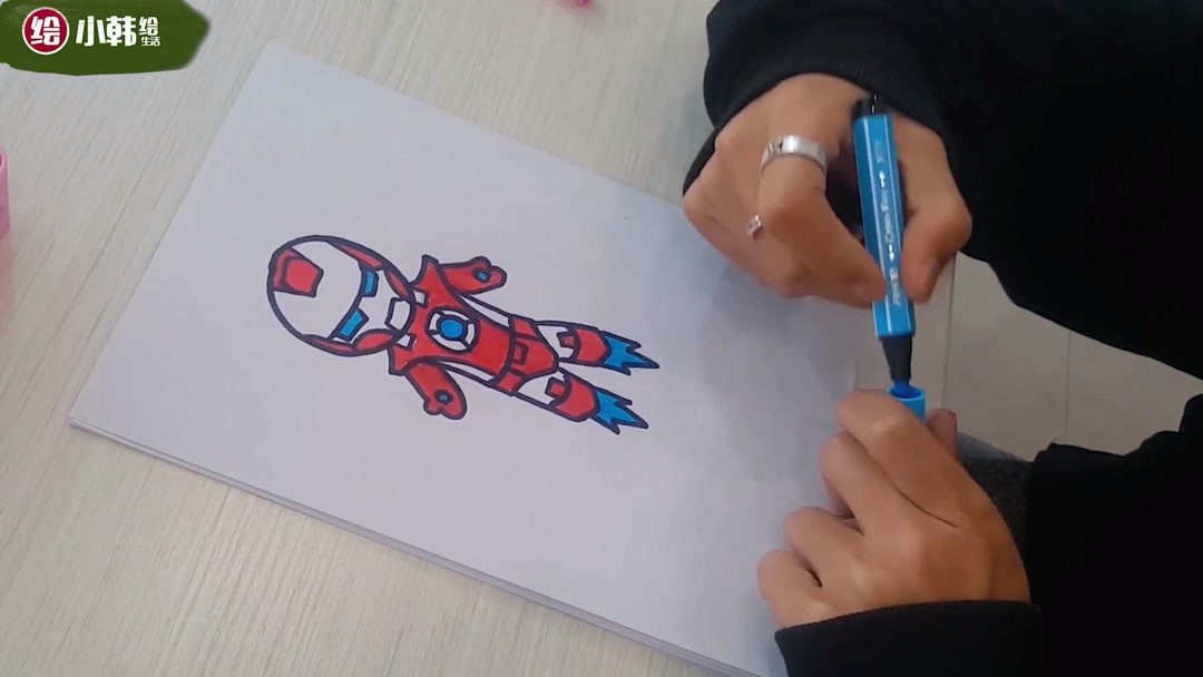 钢铁侠是这样画出的,画法简单好学,一看就会