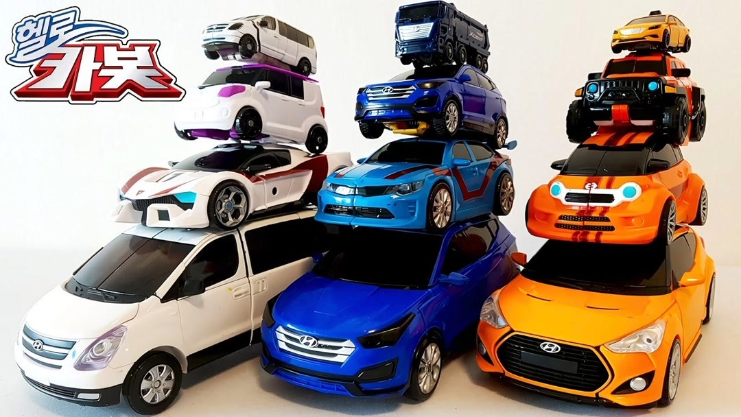 变形汽车玩具汽车出租车卡车动画