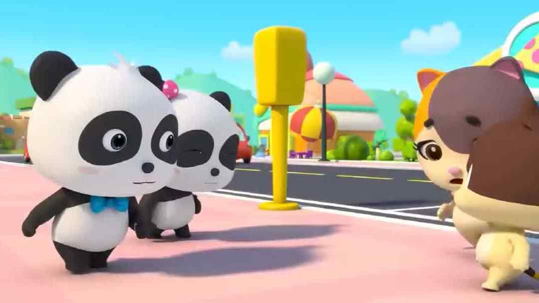 宝宝巴士早教动画:红灯停,绿灯行,黄灯亮了等一等。绿灯能通行