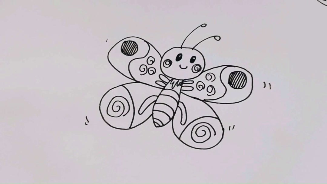 【美术教学】简笔画启蒙 激发想象力 小动物蝴蝶教程1