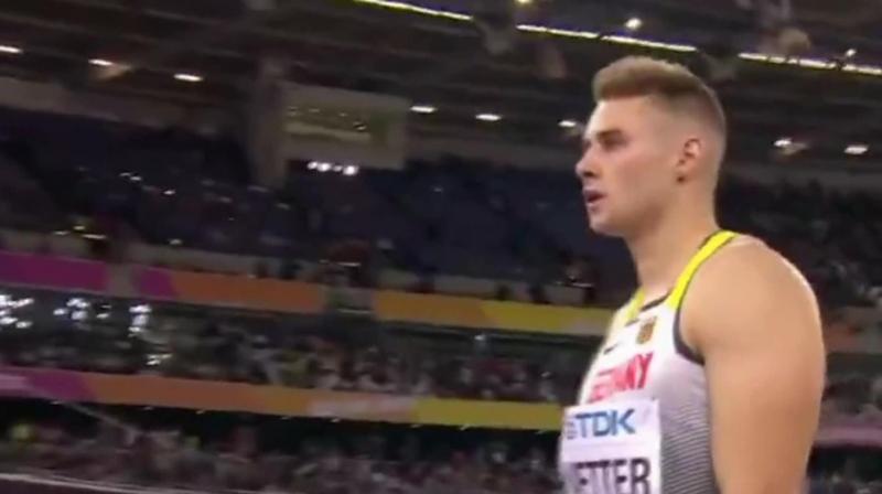 回顾伦敦世锦赛男子标枪,最后鱼跃式缓冲动作真经典,看了好几遍