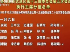 武进区政协十三届五次会议隆重开幕