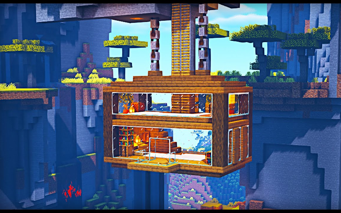 【我的世界】悬崖房屋设计(教程)