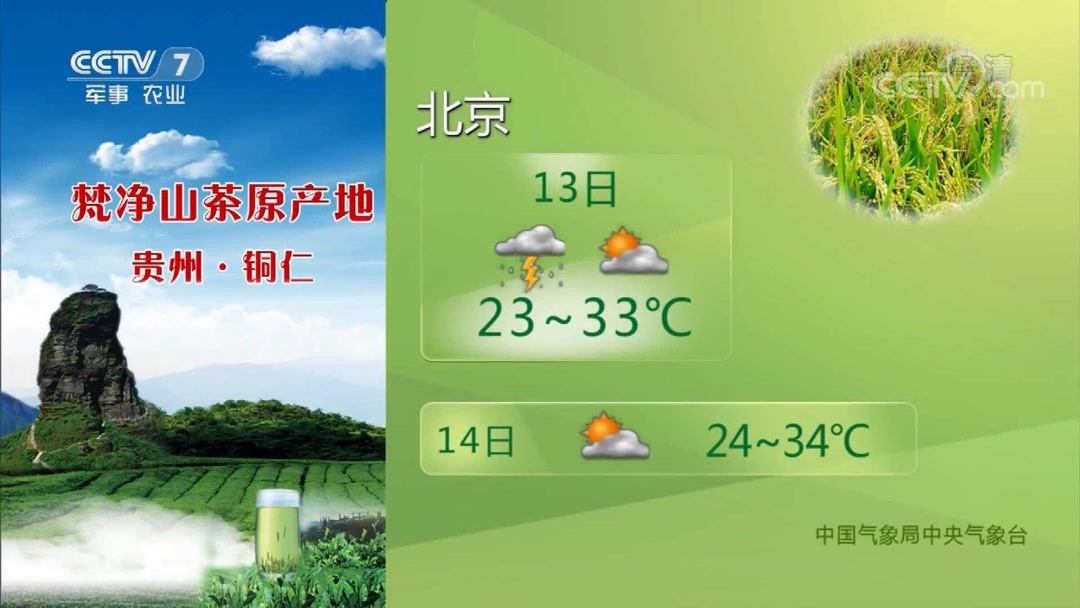 中央气象台:未来两天(7月13号-14号)全国各大城市天气预报!