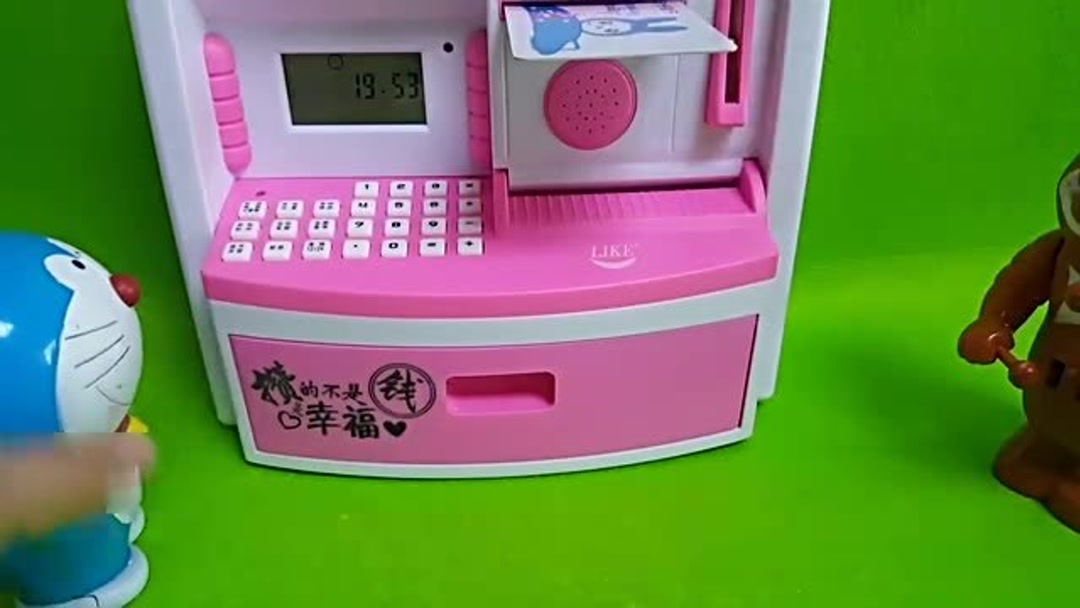 自动存取款机哆啦a梦熊大存钱