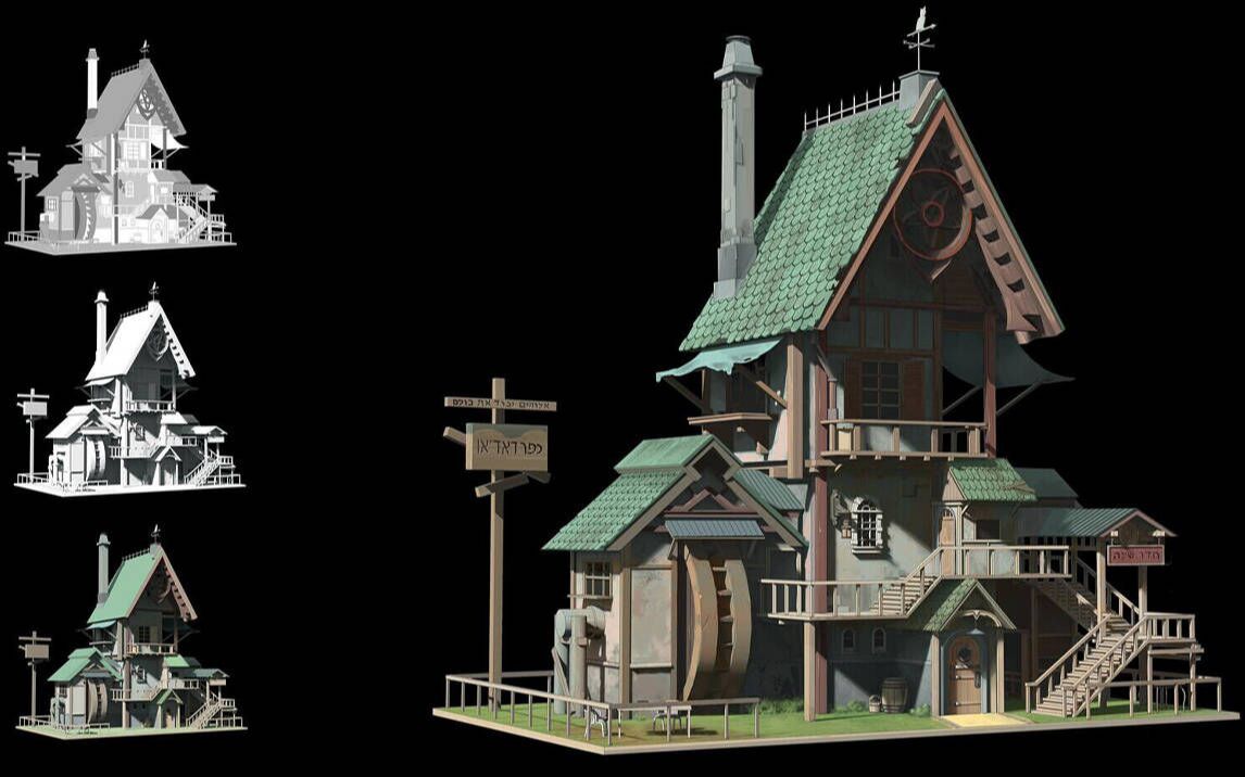 【3dmax建模】零基础模型建模“小房子”3D游戏场景建模