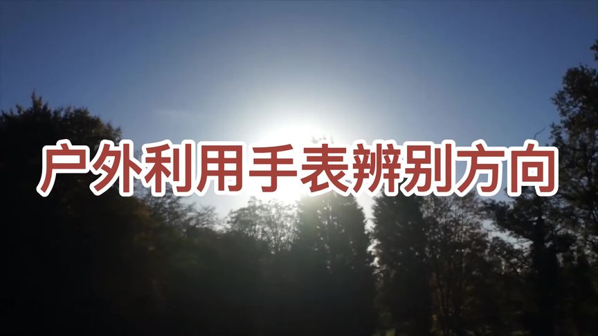 野外露营如何利用手表辨别方向#野外露营 #品山水 #户外生活