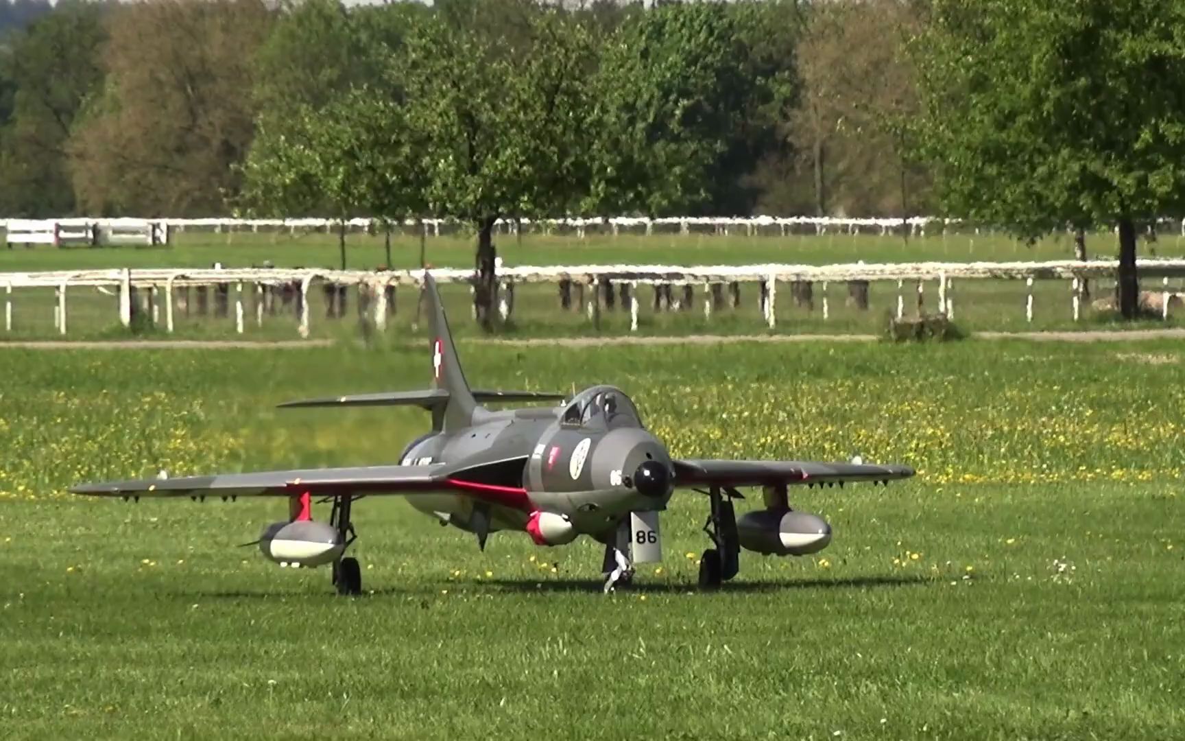 Swiss Air Force Hawker Hunter Mk.58 Turbine RC Jet Scale Model