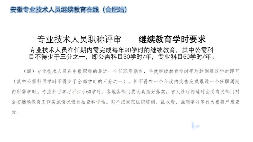 安徽省职称评审继续教育学时要求相关问题解析