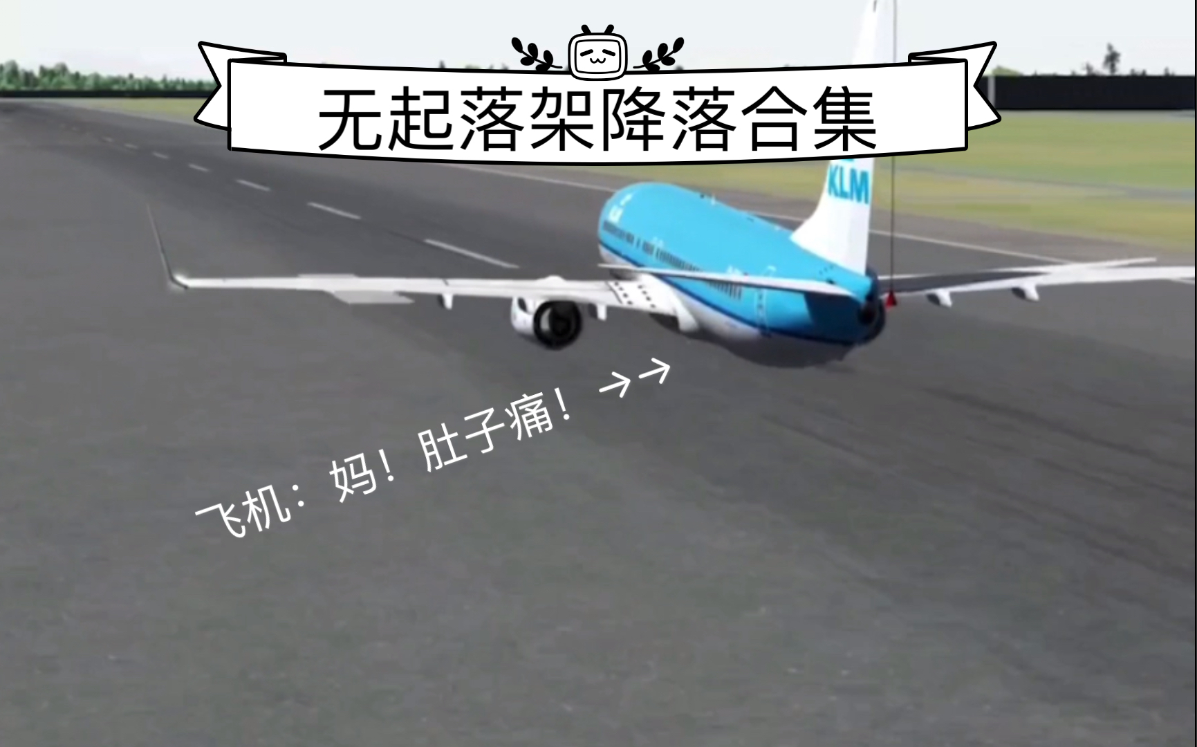 [模拟飞行系列NO.1]FSX无起落架降落 飞机:妈妈,我肚子疼!