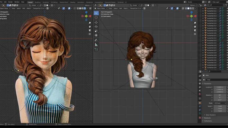 blender 从2d到3d的转化过程-制作流程赏析-韩国