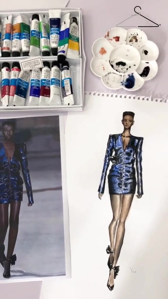 时尚插画水彩画~开发个人风格插画插画 绘画 水彩教程 服装设计 手绘 ...