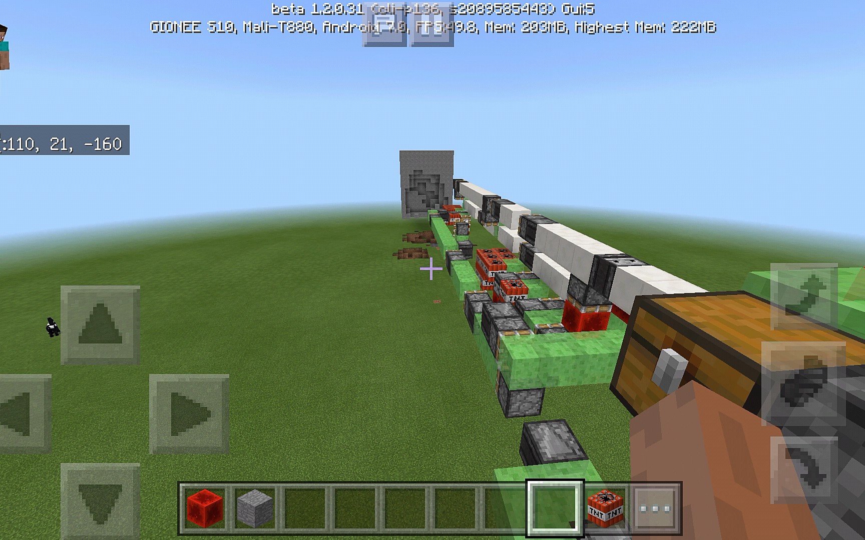 《我的世界》PE三连红石导弹推进器[展示]