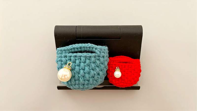 迷你手提包钩针编织教程,装耳机 装好看 装可爱啦