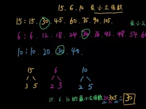 三个数的最小公倍数