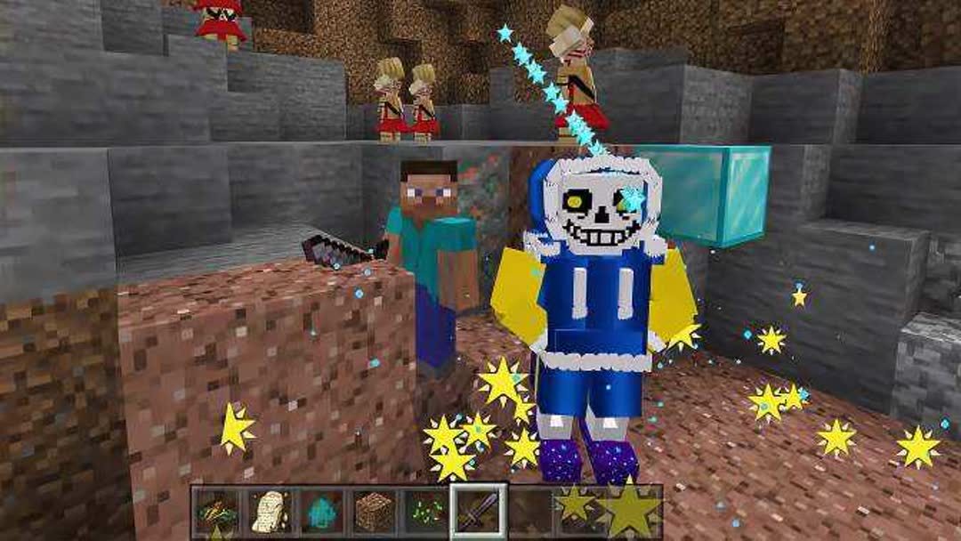 我的世界传说之下Outertale sans真帅,真的是位良心模组作者