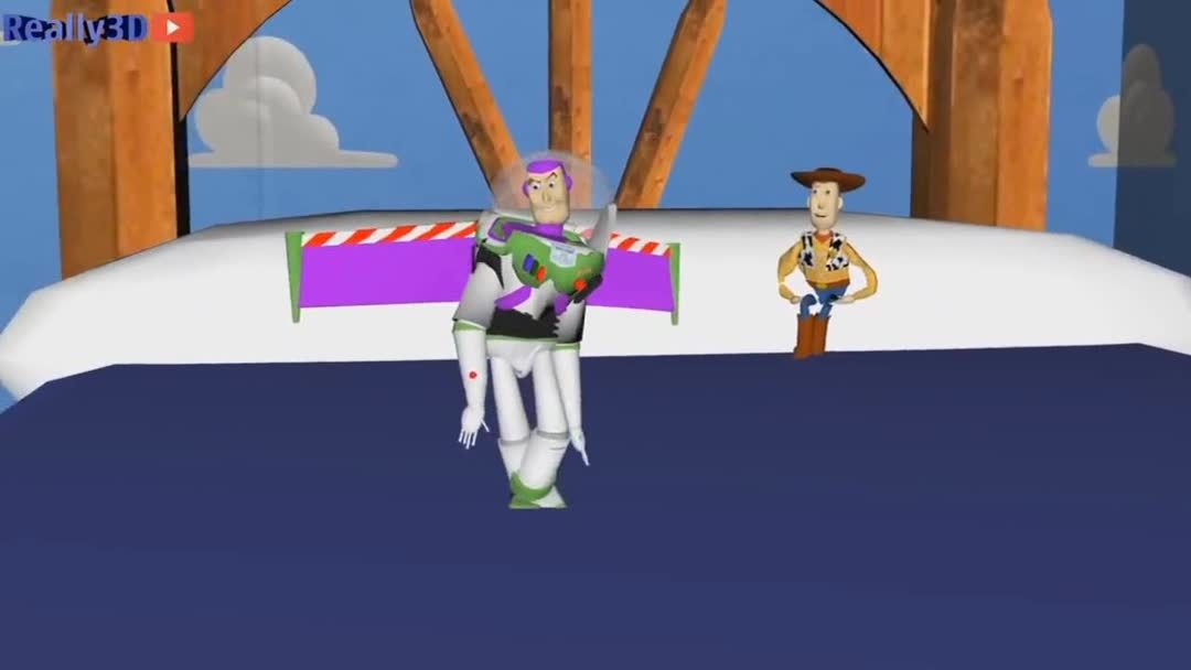 学动画三年同学的作品《玩具总动员》,巴斯光年一飞冲天