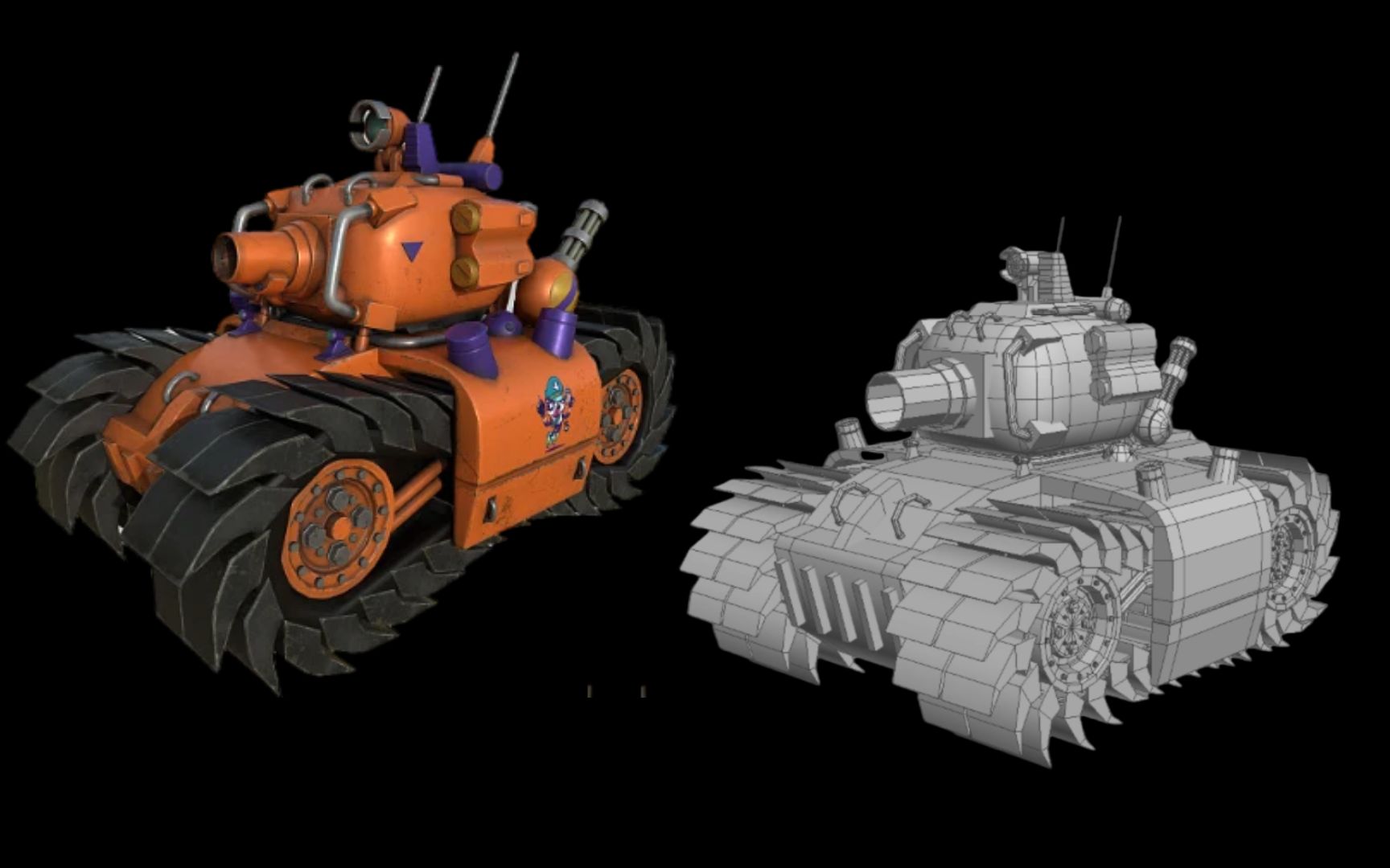 【3D】硬表面建模布线 3Dmax次世代装甲车模型制作教程!