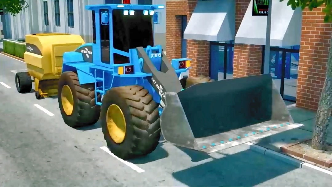 儿童工程车动画视频:小汽车不小心掉坑里,挖掘机帮忙来填补