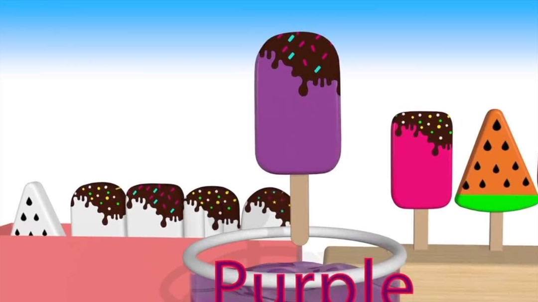 泡泡鱼颜色屋 第47集 彩色雪糕学颜色